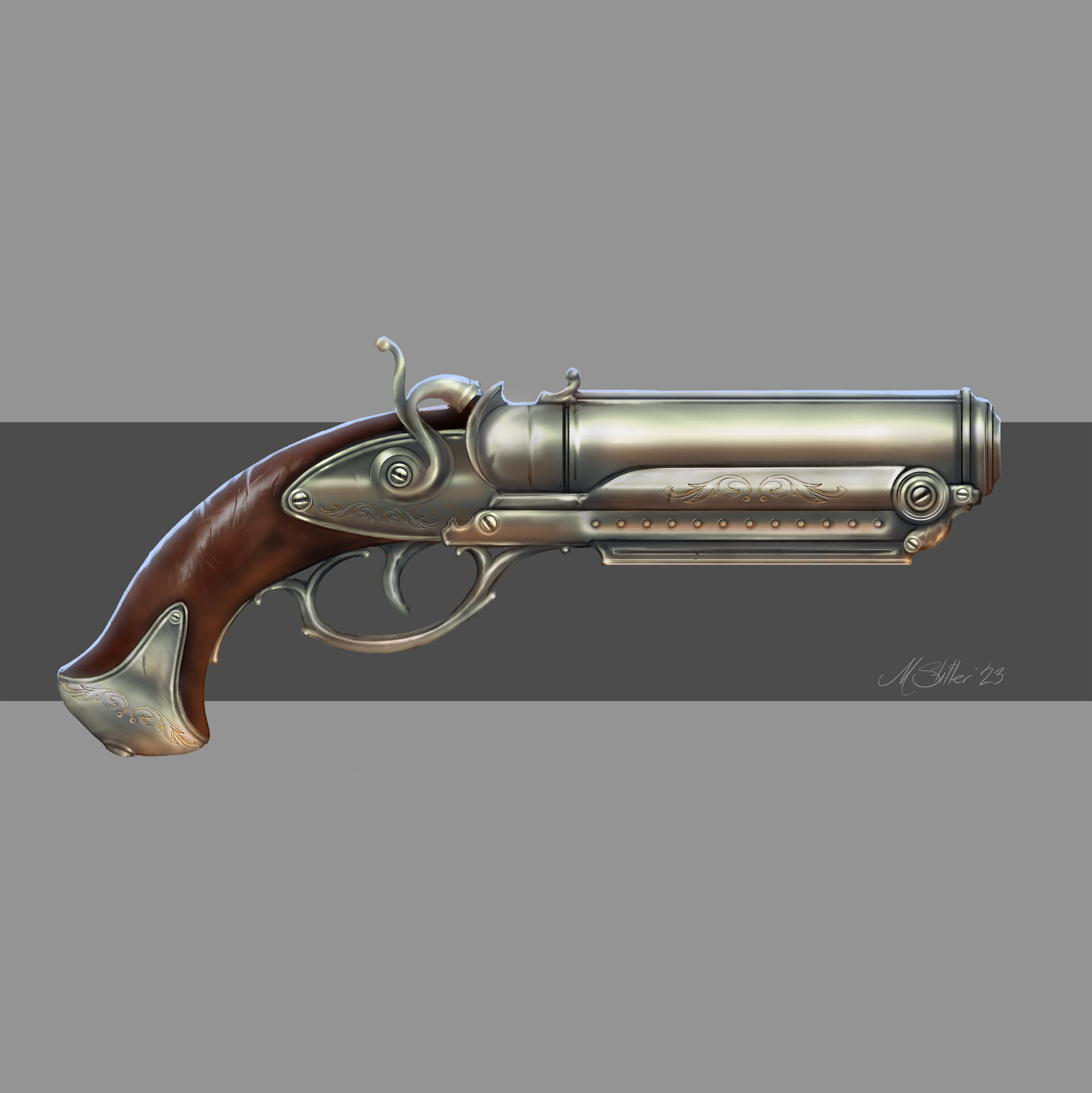 ArtStation - Steampunk Pistol