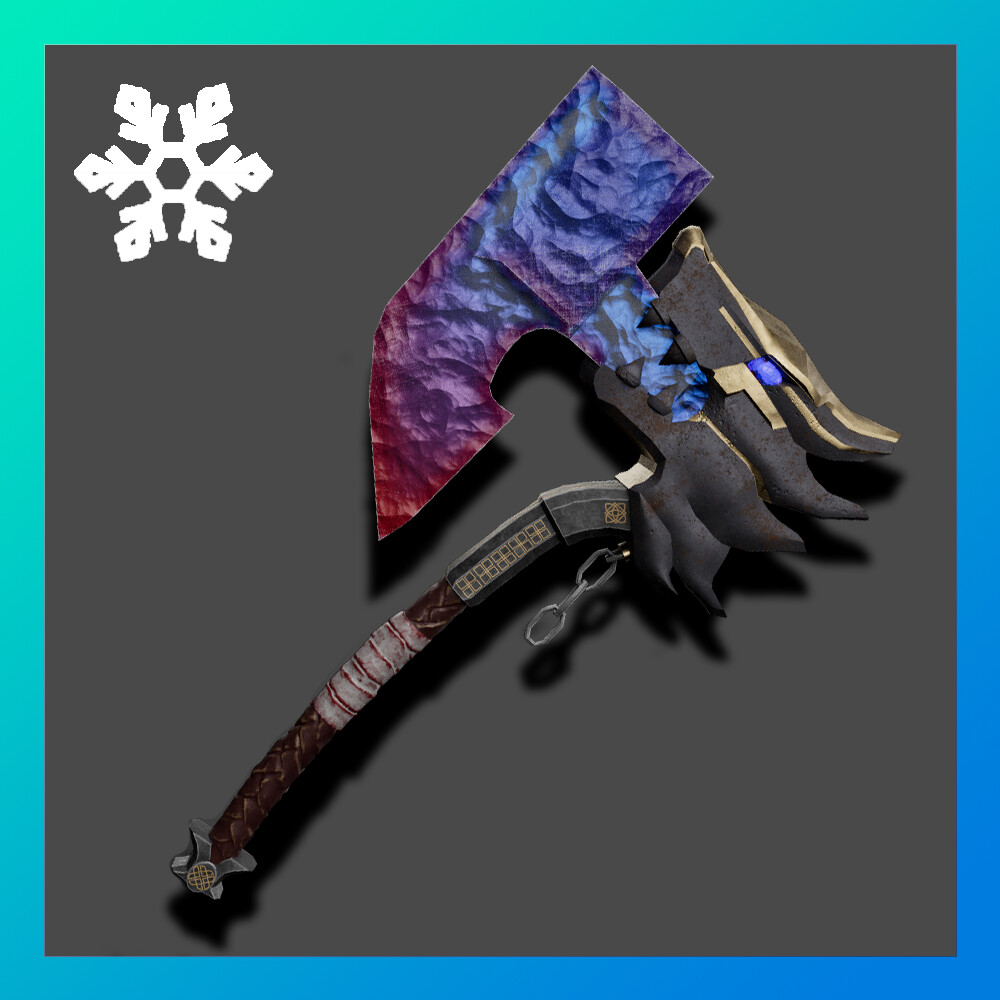 ArtStation - [Original] Blackfrost Battle axe - Everfrost Armory 2022