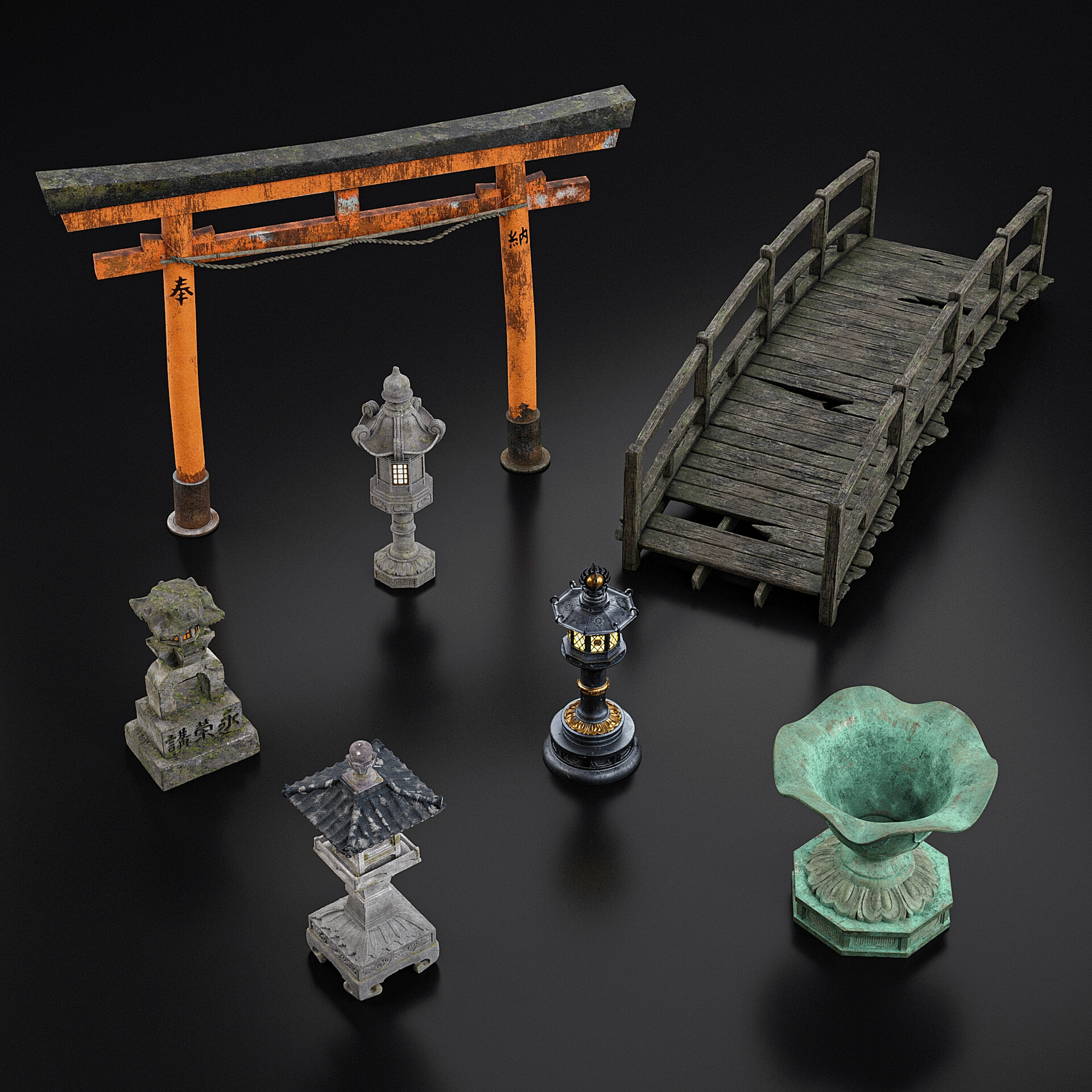 ArtStation - Japanse props pack