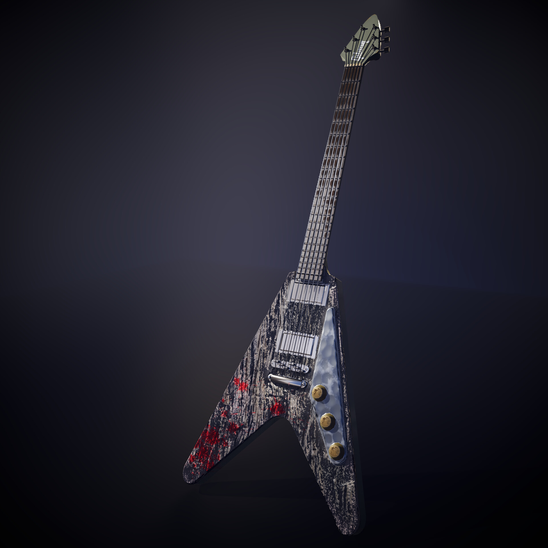 Artstation Custom Design V Shape Guitar