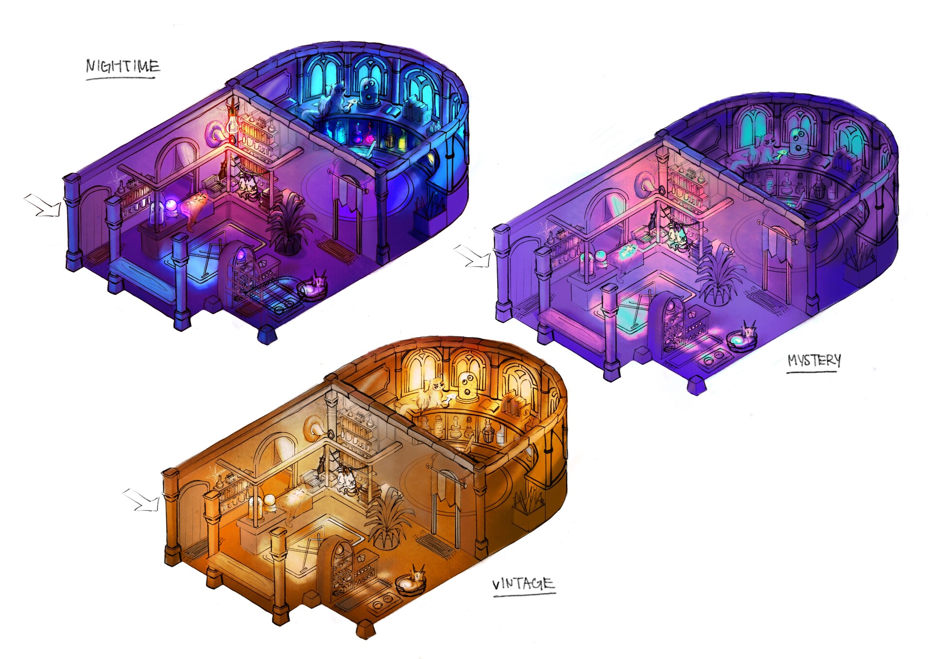 ArtStation - Shop House Design (Magic Pet Potion Shop)