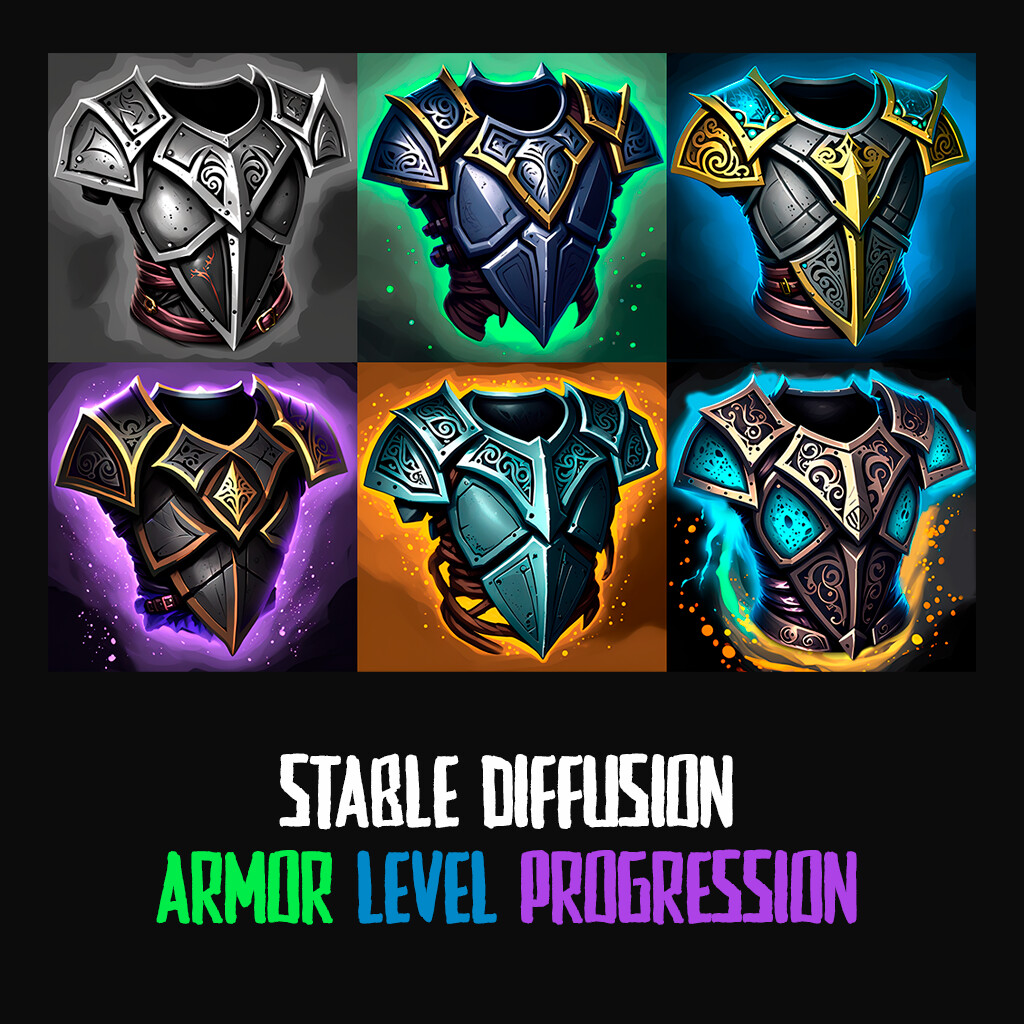 ArtStation - Armor level progression