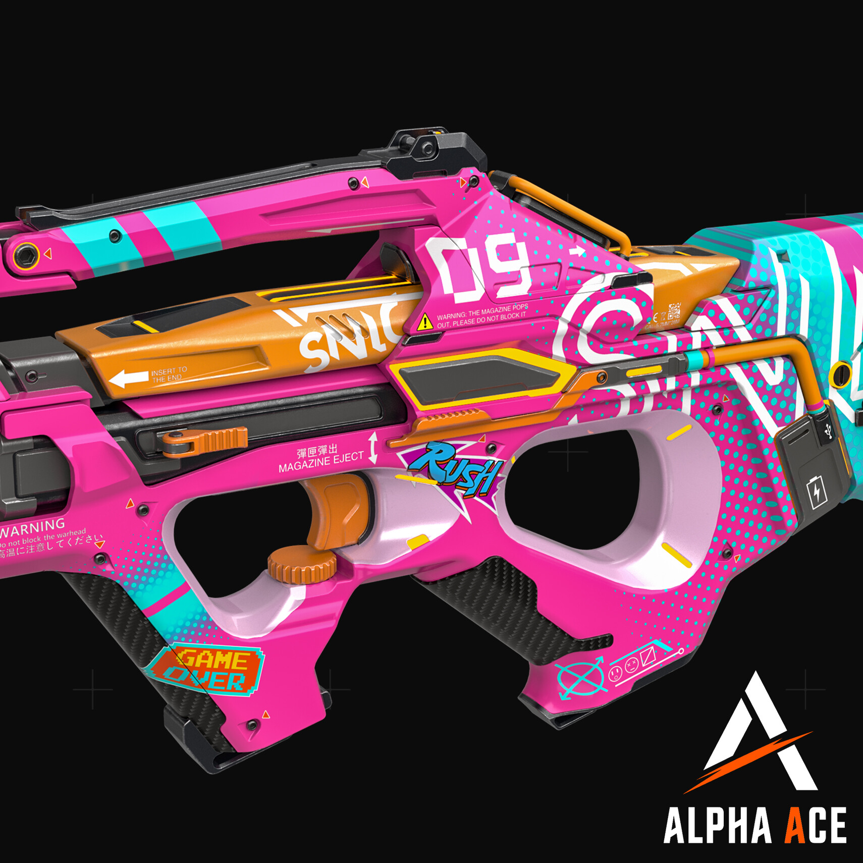 ArtStation - P90_weapon skin_Games