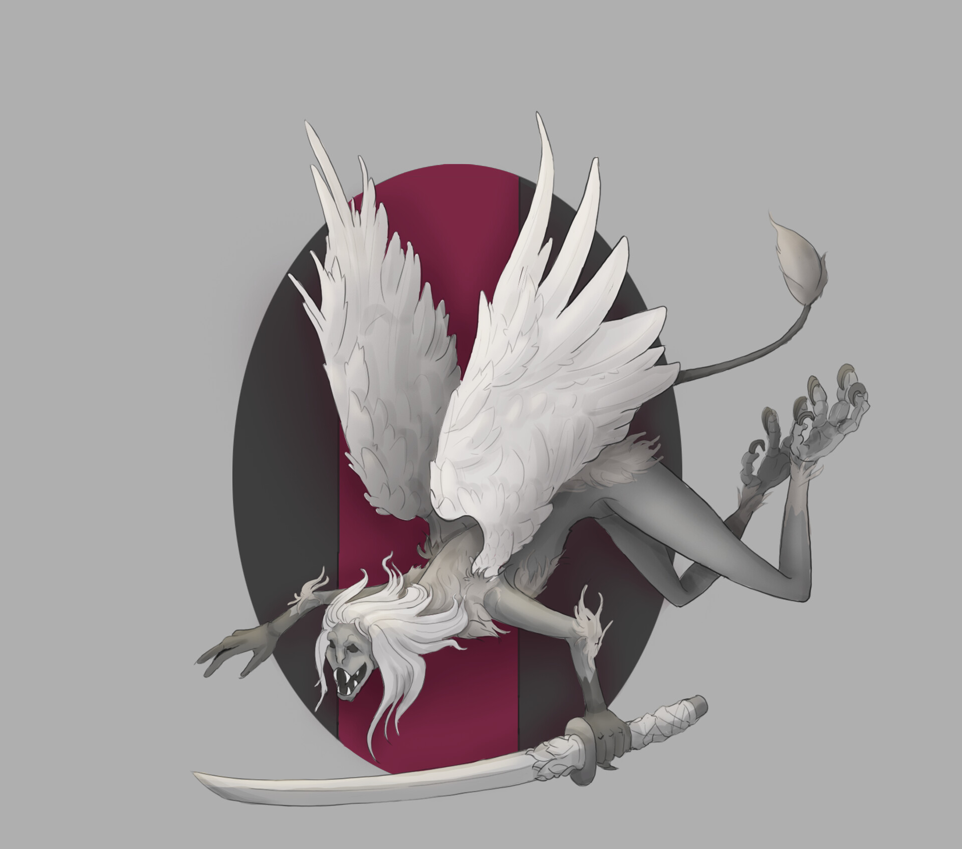 ArtStation - Fallen angel, creature of the forest