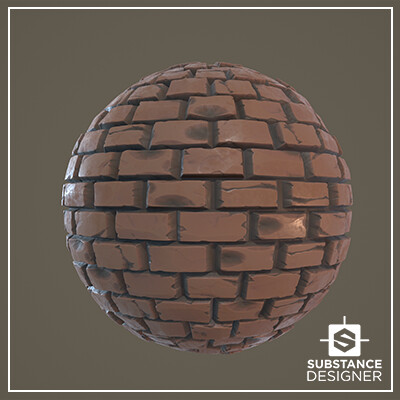 ArtStation - Stylized Bricks - Substance Designer