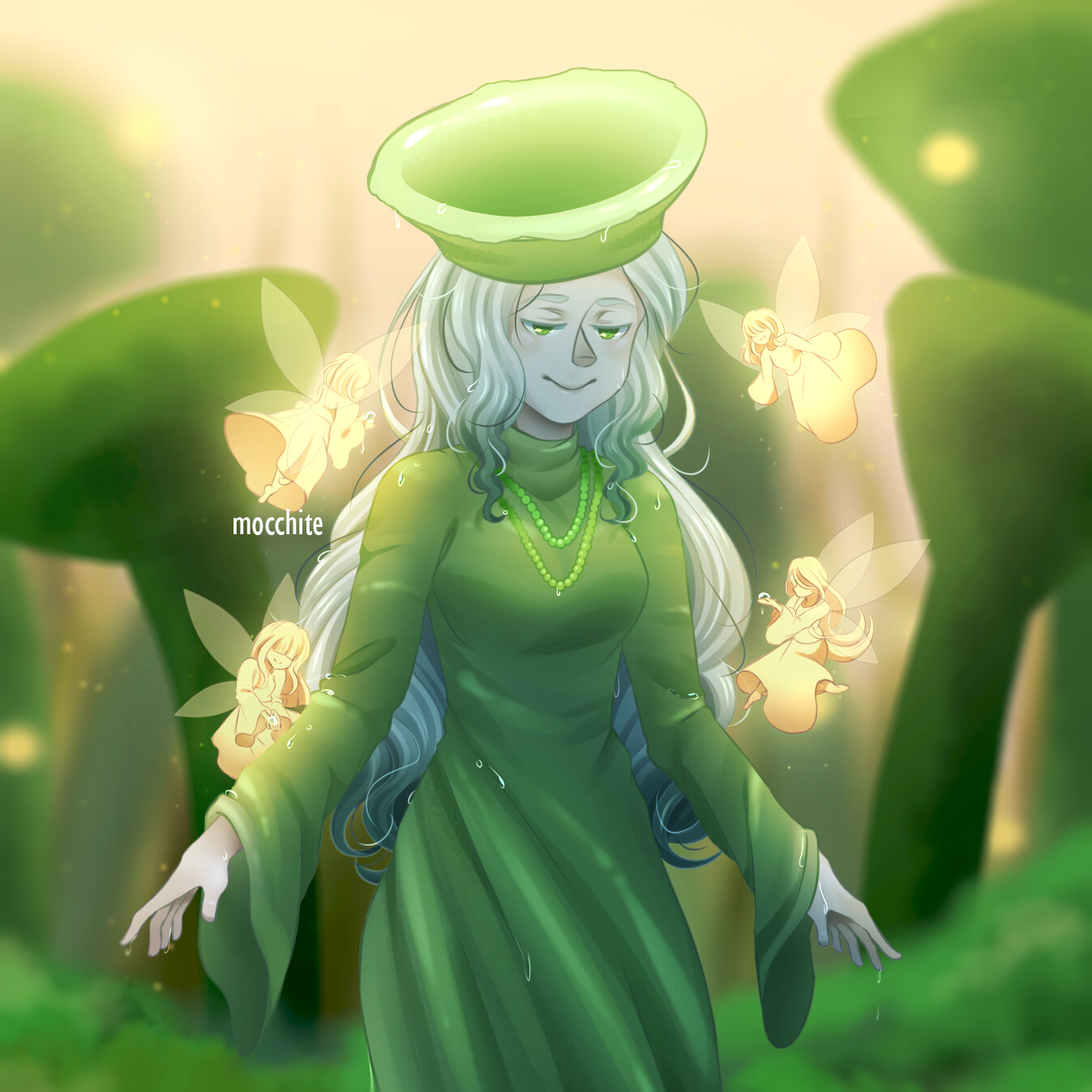 ArtStation - [Funguary2023] Pixie Cup Lichen