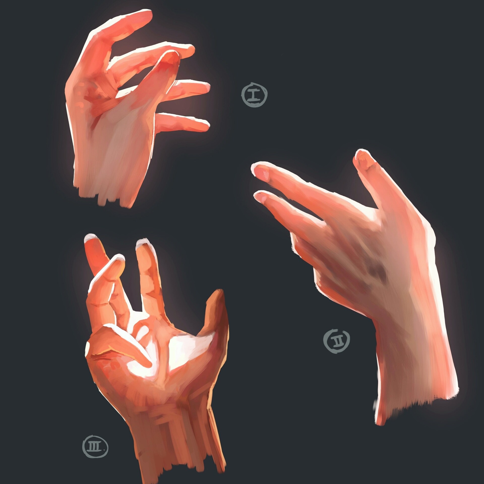 ArtStation - hand and lighting study