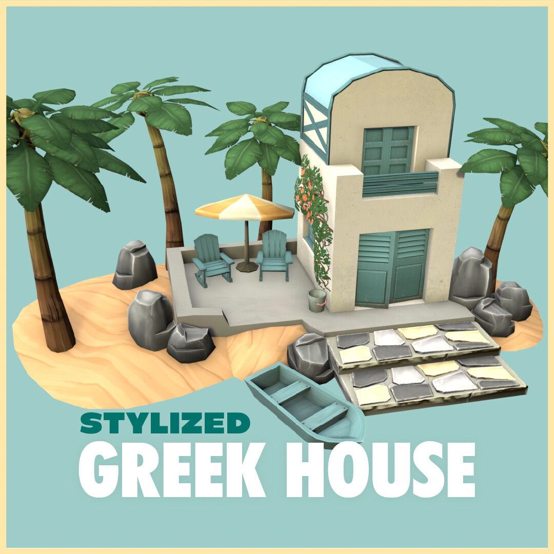 ArtStation - Stylized Greek House - Environment art