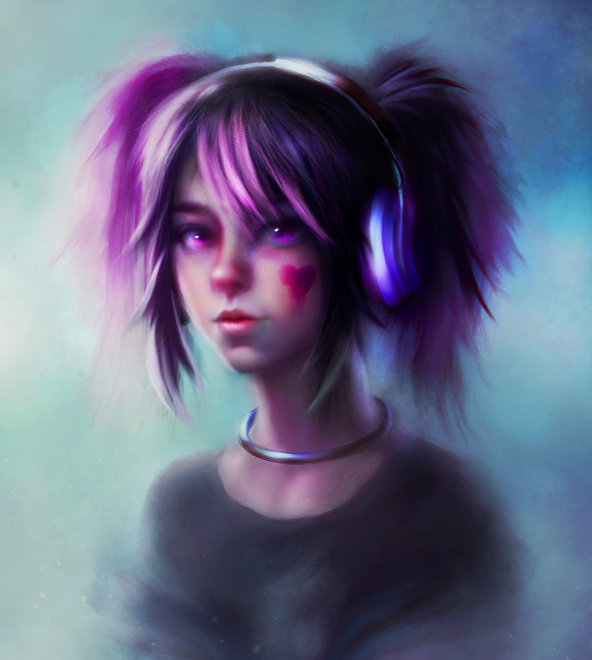 ArtStation - OC portrait request Gamer Girl