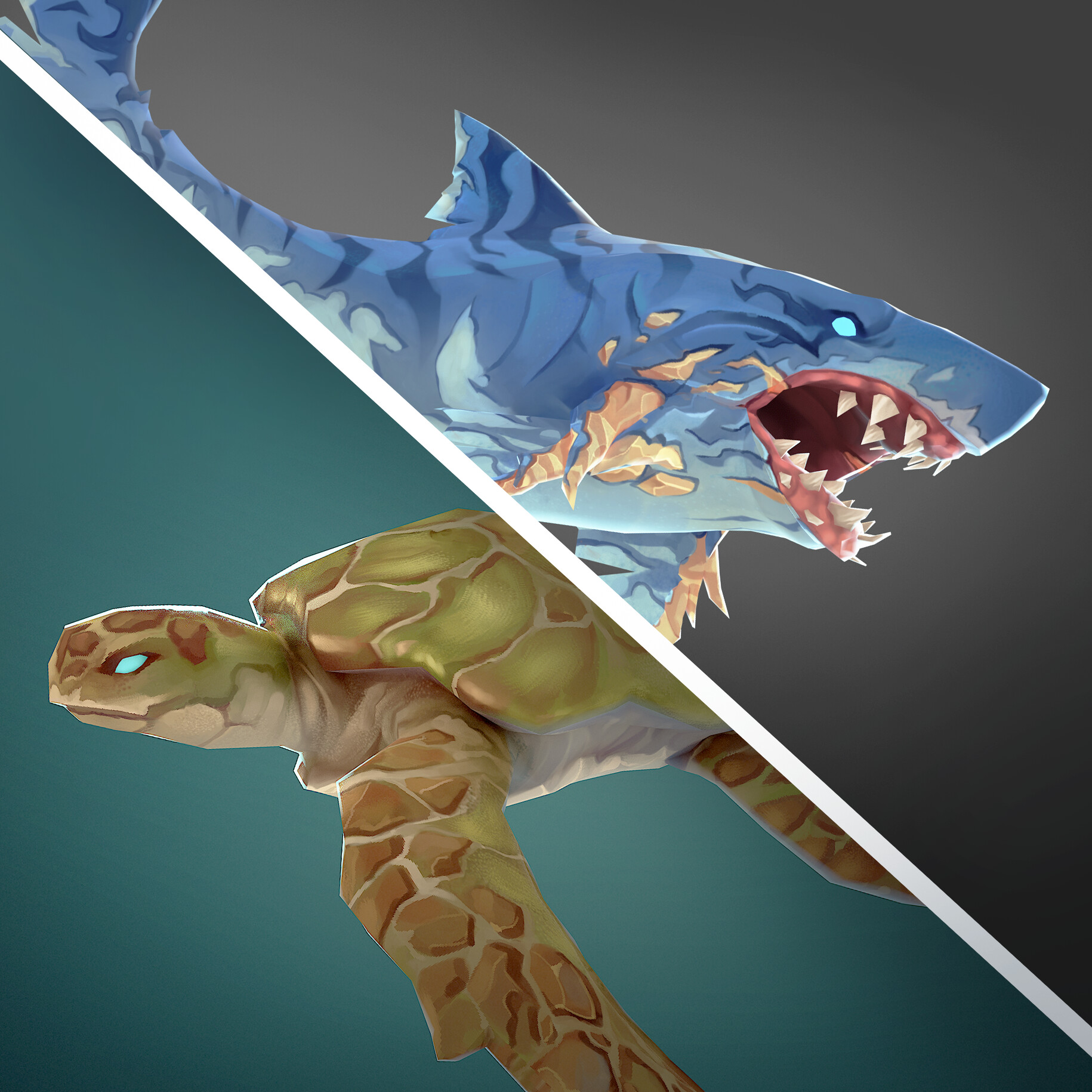 ArtStation - Handpainted Sea Creatures