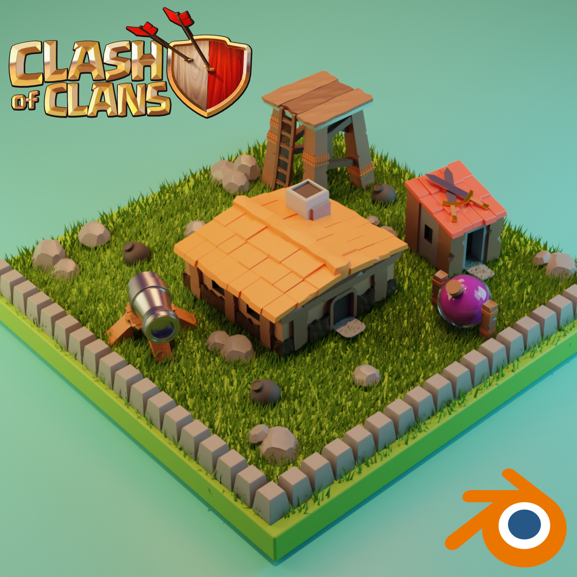 ArtStation - Clash Of Clans 3D Model Fanart