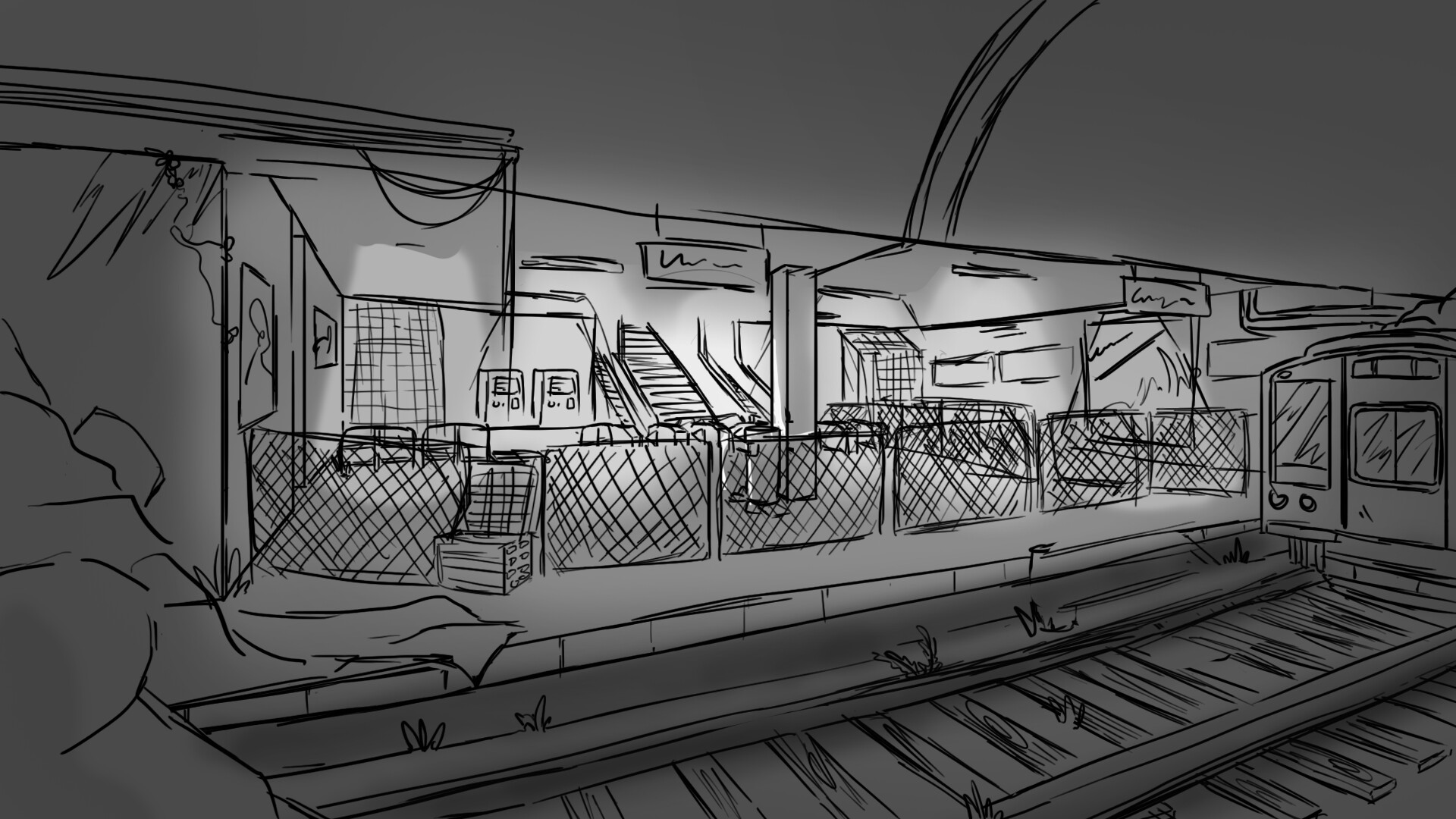 ArtStation - Level Design: TrainStation & Plaza