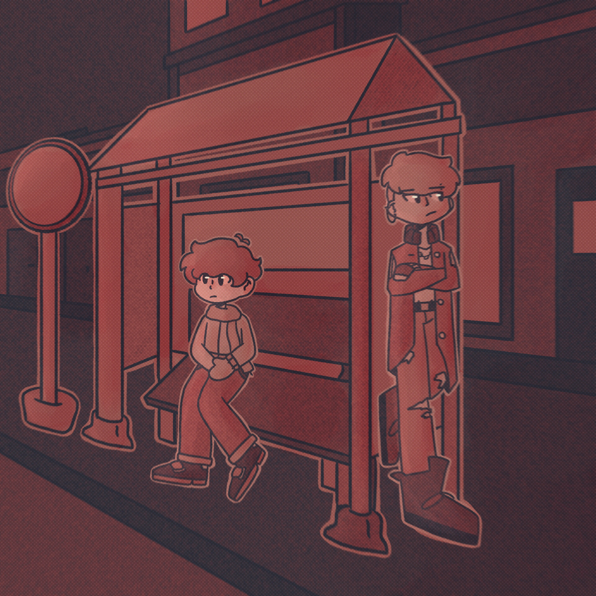 ArtStation - Bus stop