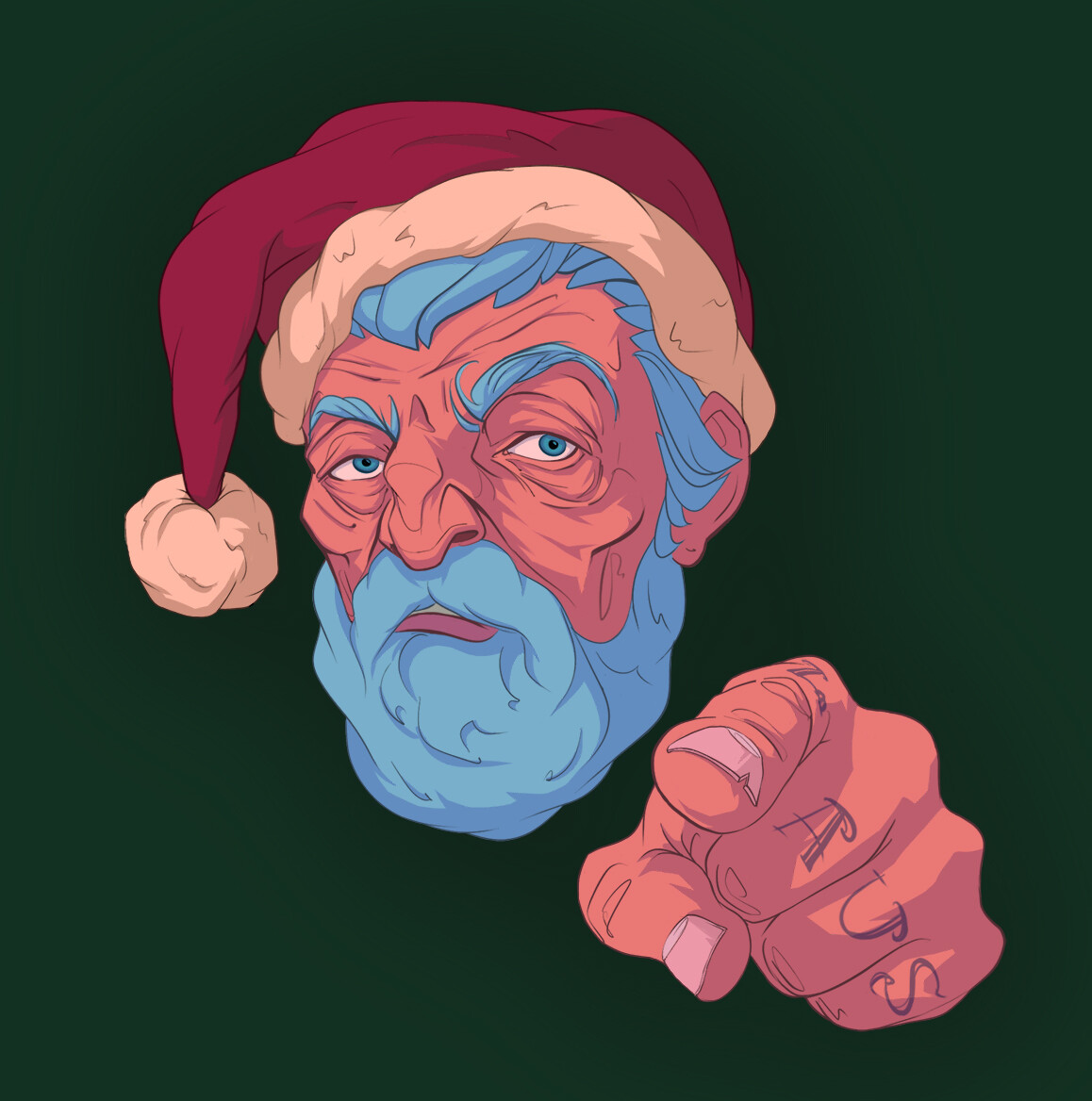 ArtStation - Grumpy Santa