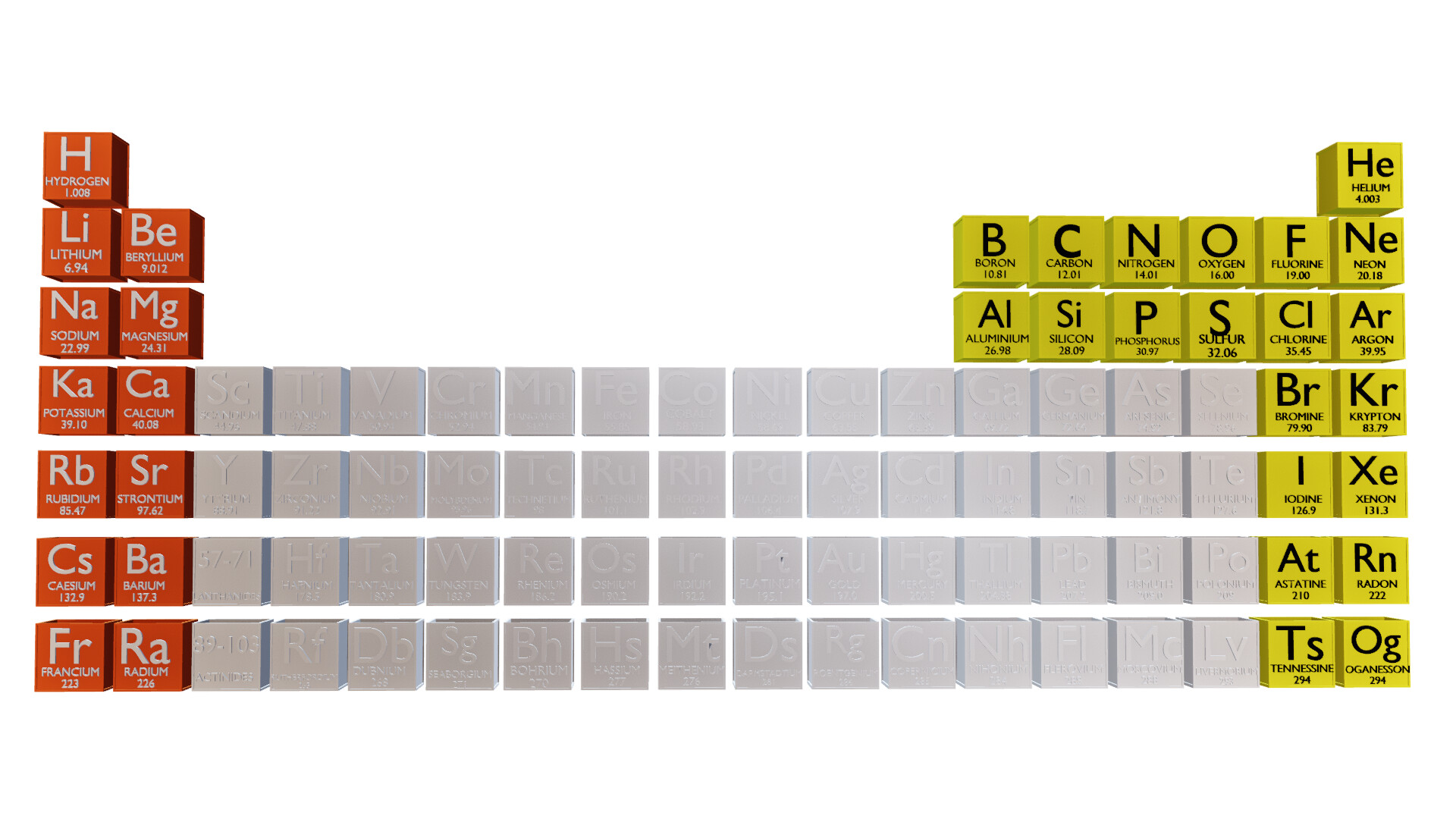 ArtStation - 3d model of periodic table