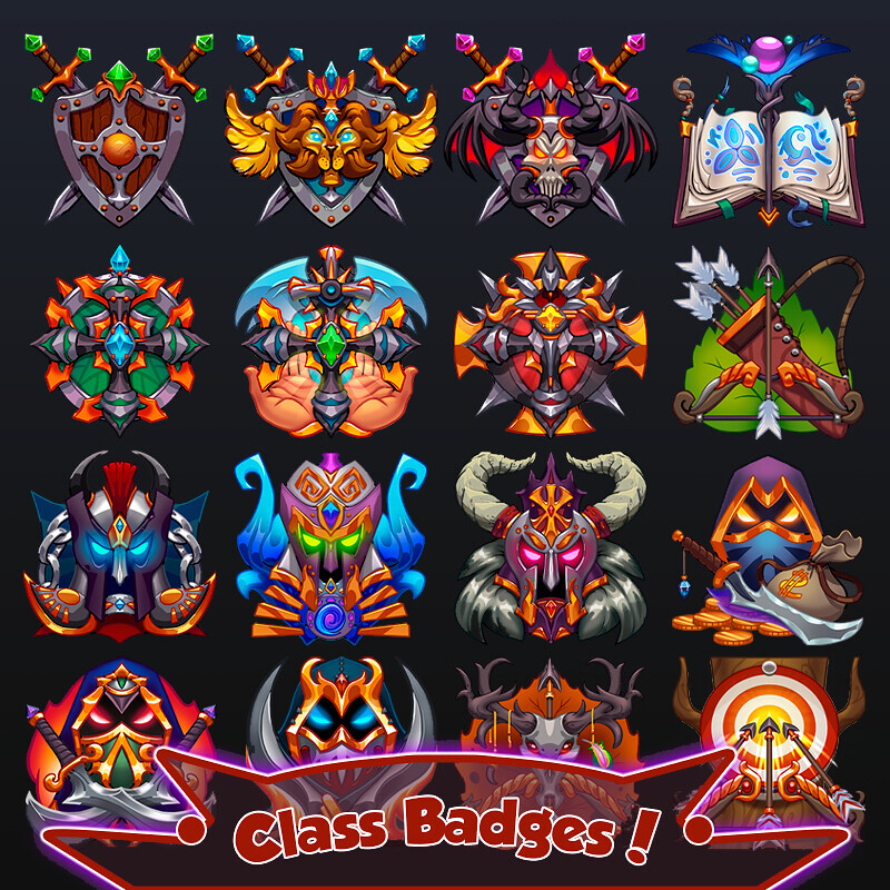 ArtStation - Badges for HEROES LINEAGE