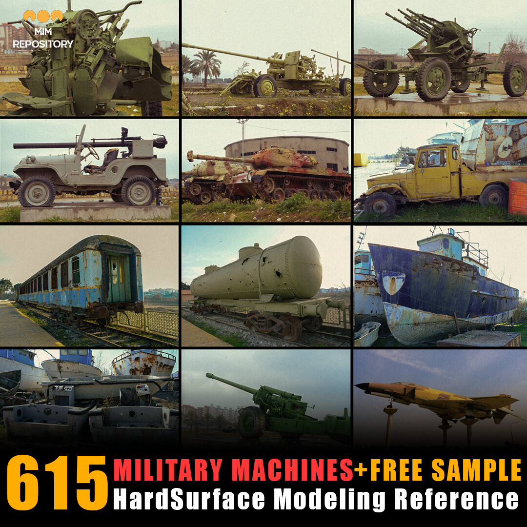 ArtStation - 615 Military Machines Hard Surface Reference _ VOL 02