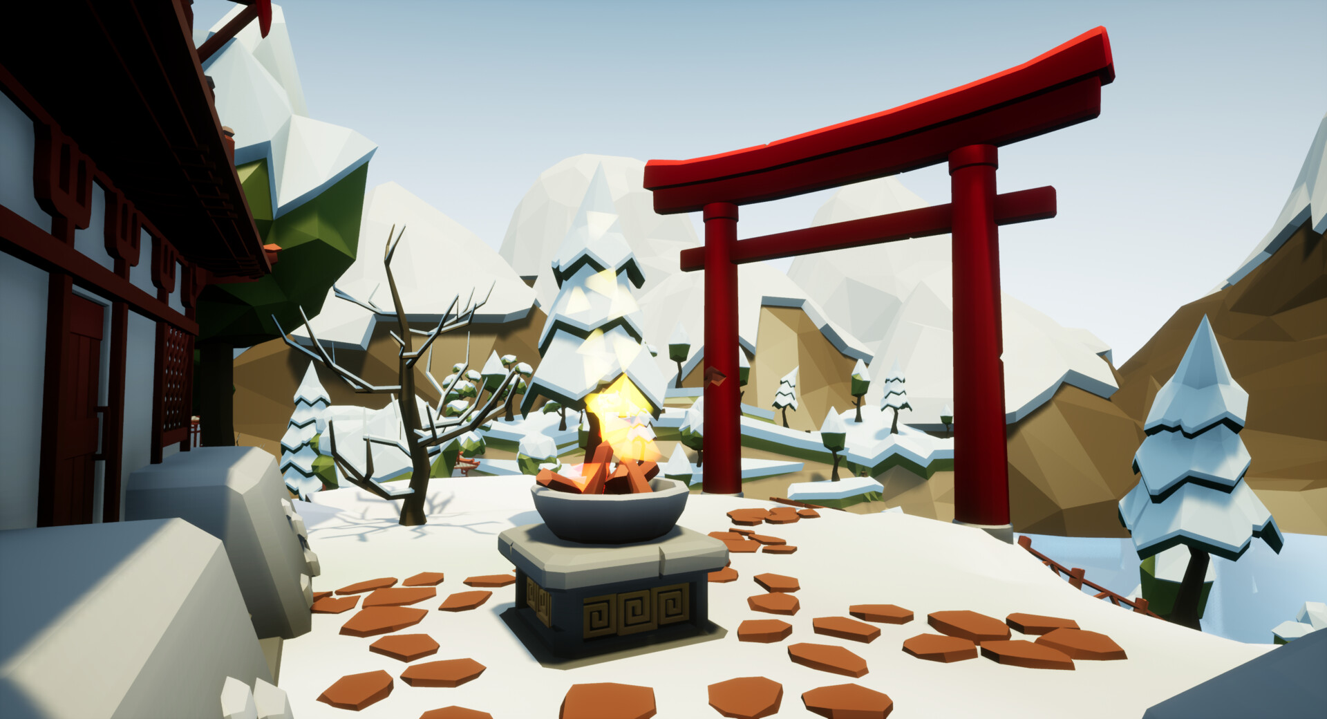 ArtStation - Japanese village in Low Poly style
