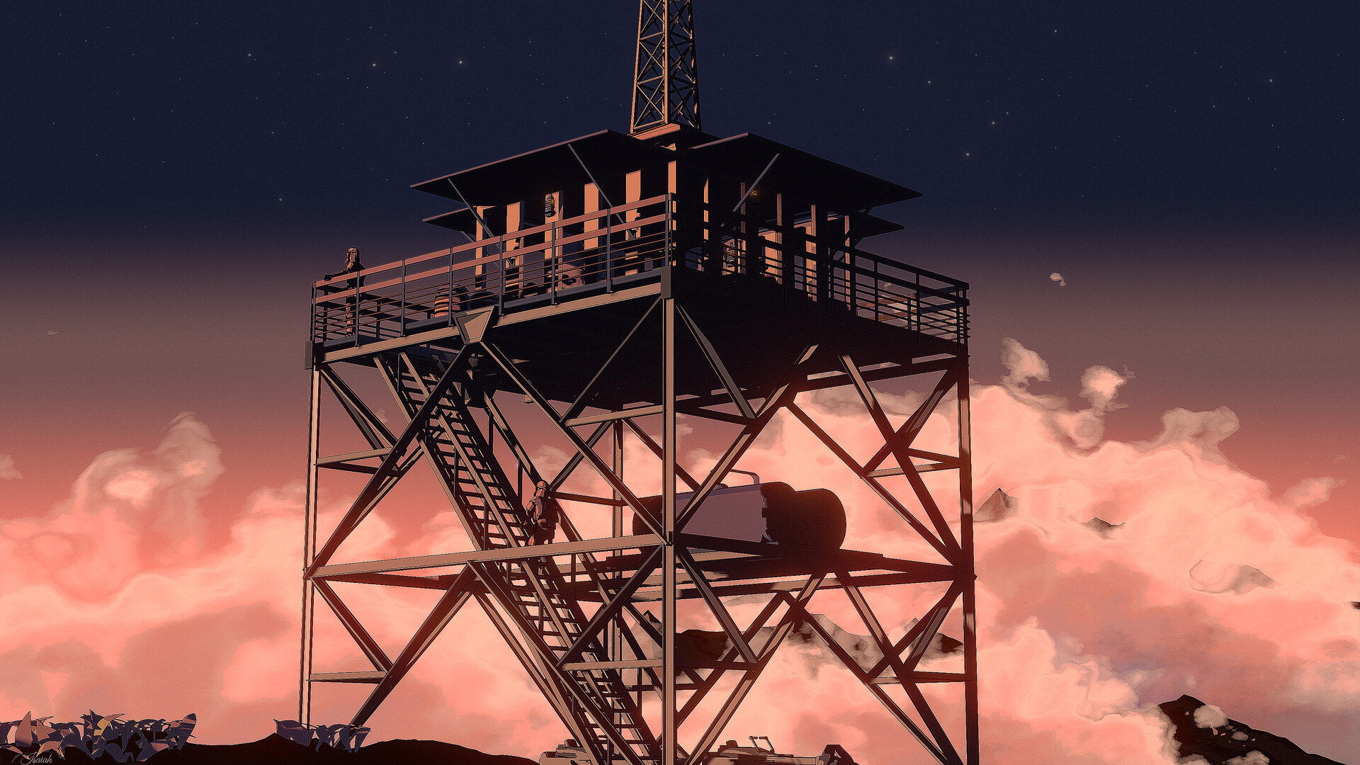 ArtStation - WatchTower Sunset