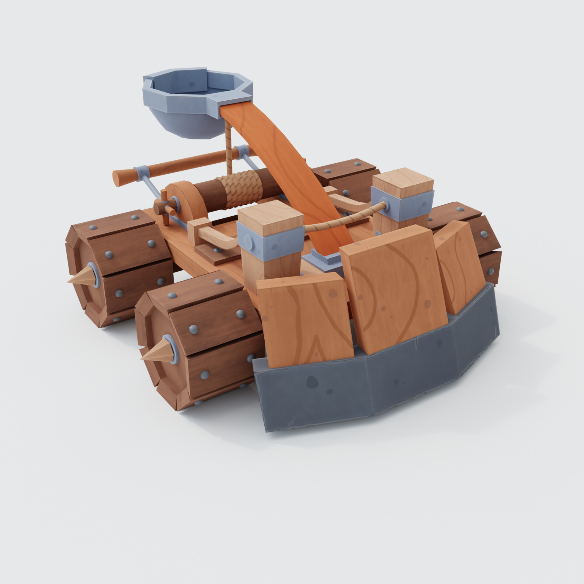 ArtStation - Stylized cannon, Stylized catapult