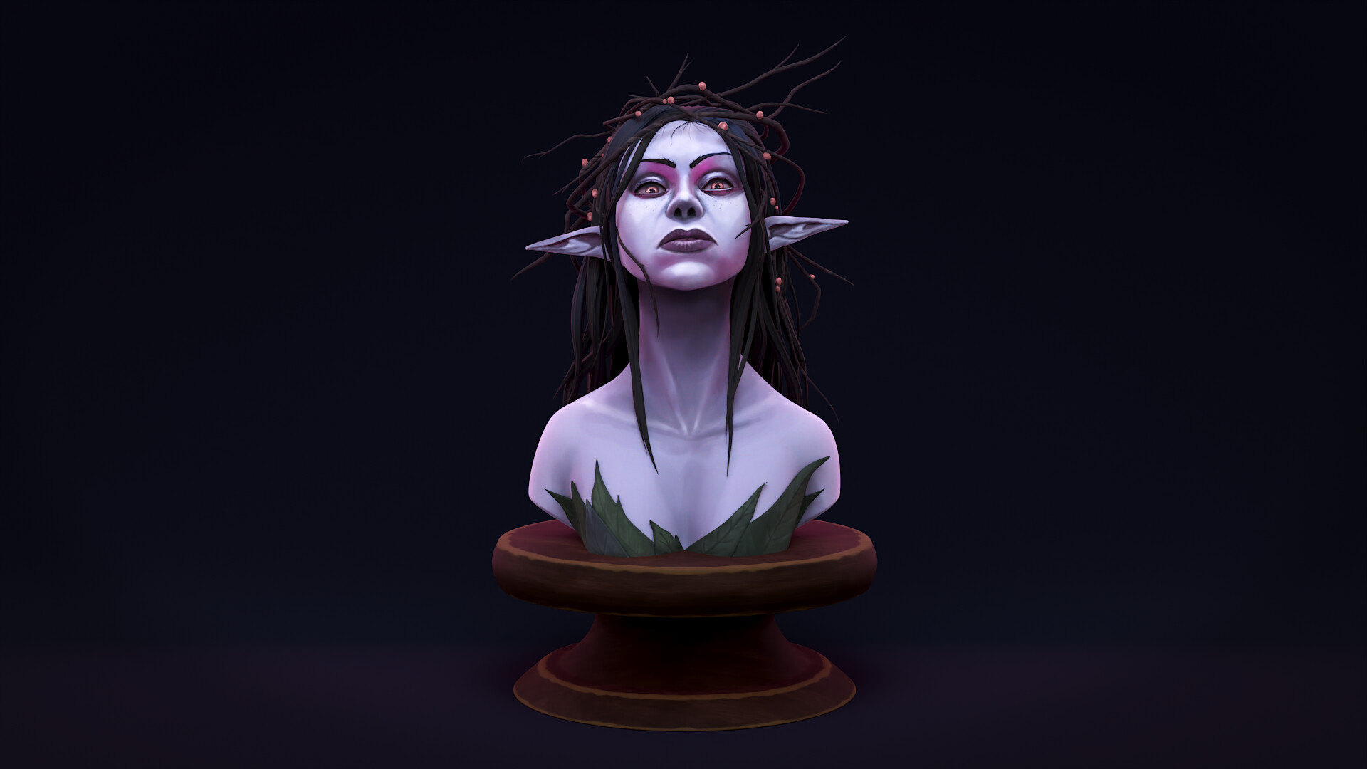 Alexia Ruillet - 3D bust (Dark Faeries illustration by Coliandre)