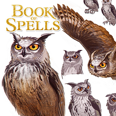 ArtStation - Book of Spells - Owl & Finch