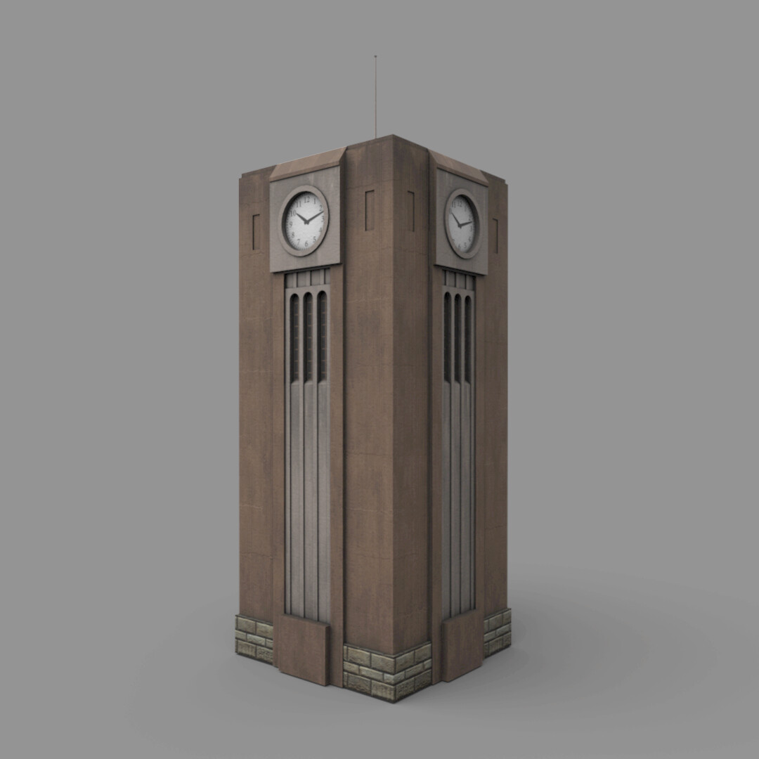 ArtStation - Clock tower. Modeling, texturing.