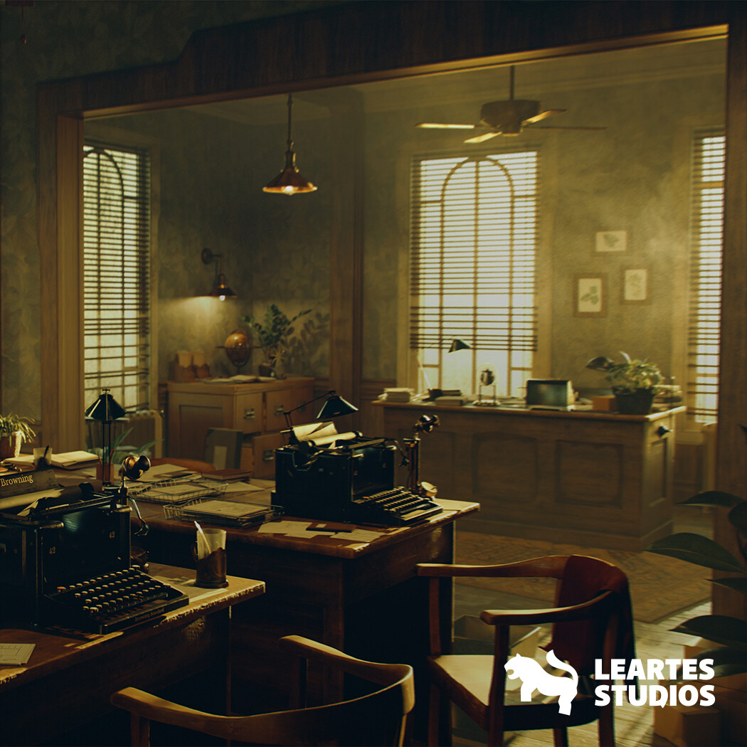 ArtStation - 1900's Office Environment Concept
