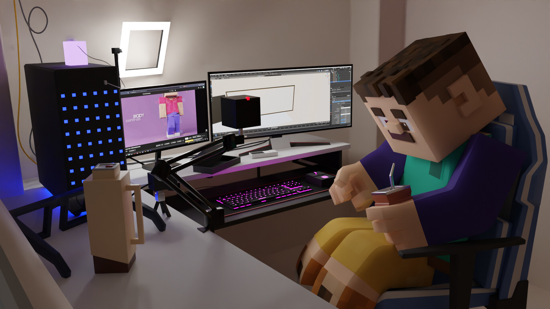 ArtStation - Minecraft Me: A Studio Day in Animation