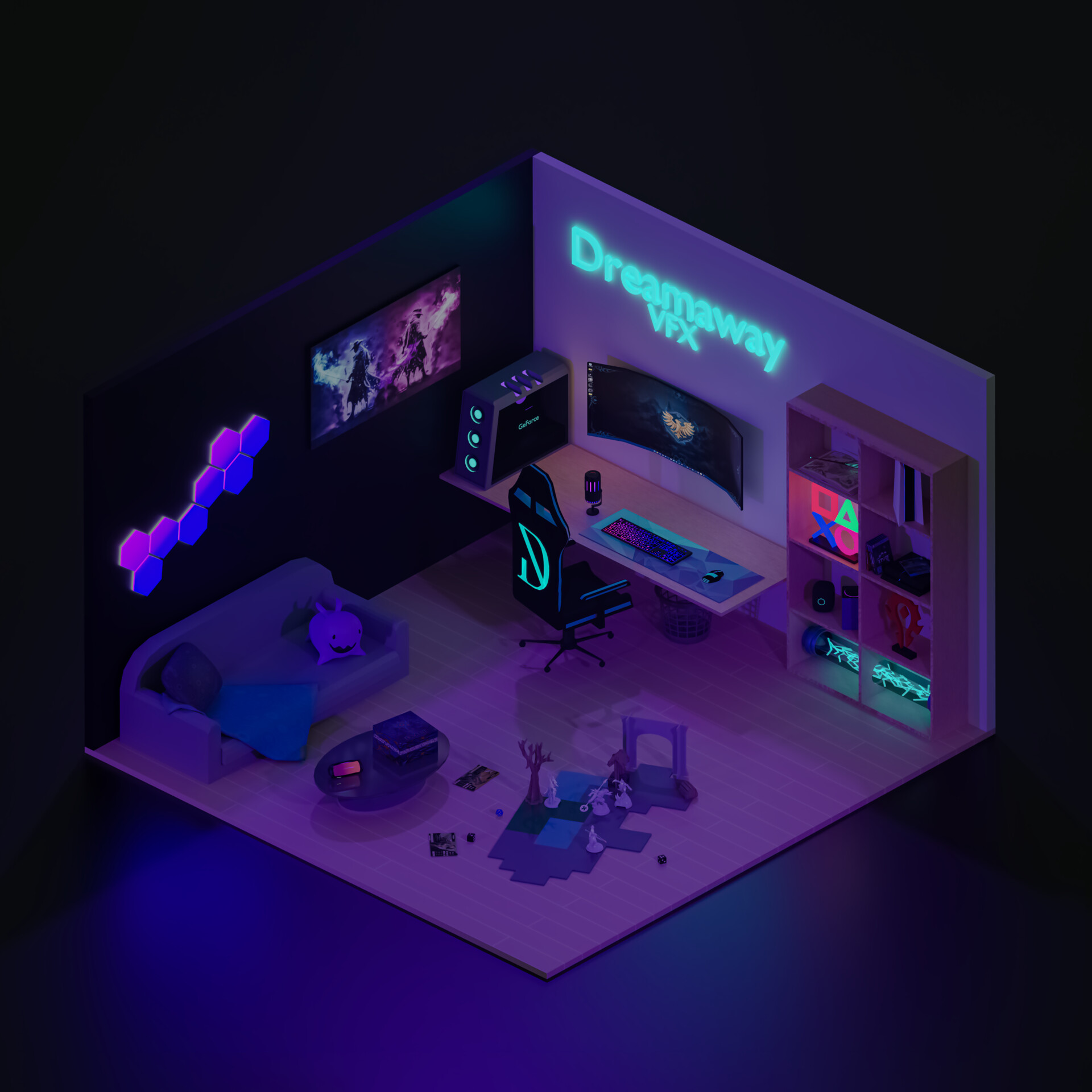 ArtStation - Gamer room