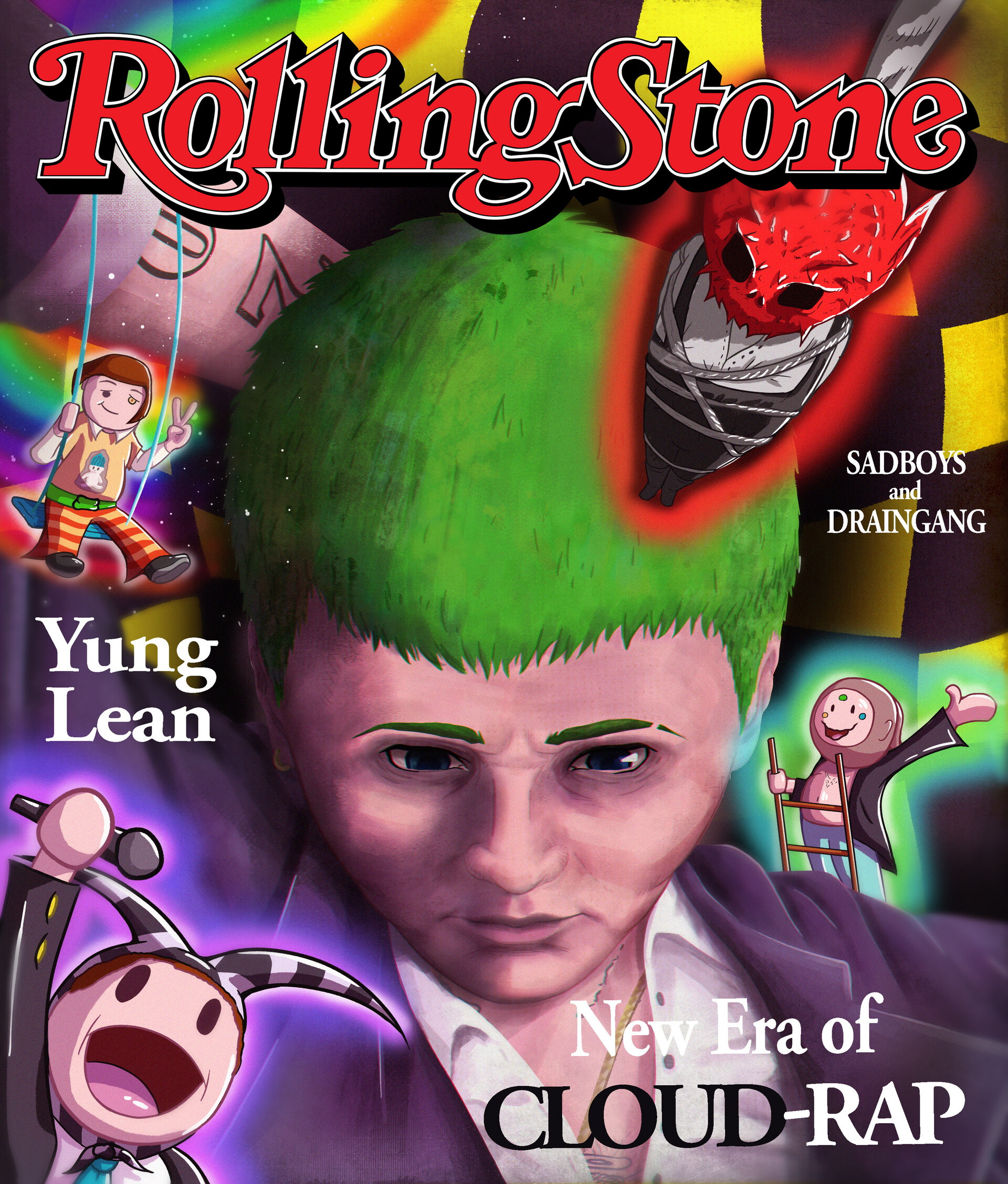 ArtStation - 'Lean-doer' - Editorial Illustration (Rolling Stone Cover)