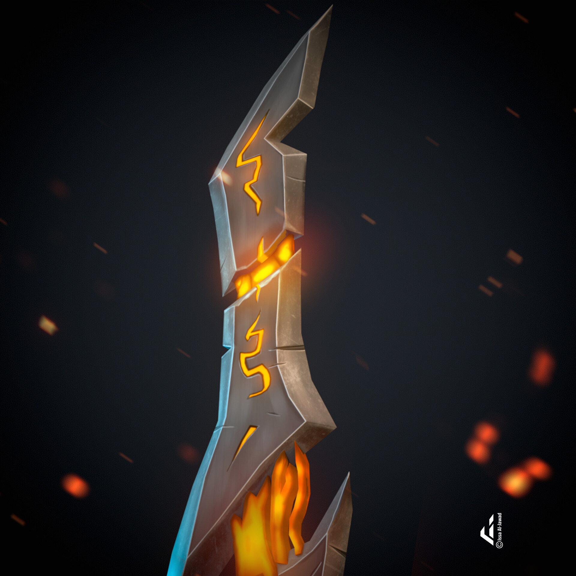 ArtStation - Stylized Fire Sword