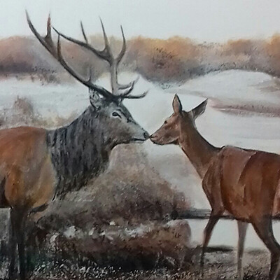 ArtStation - Deer Meeting
