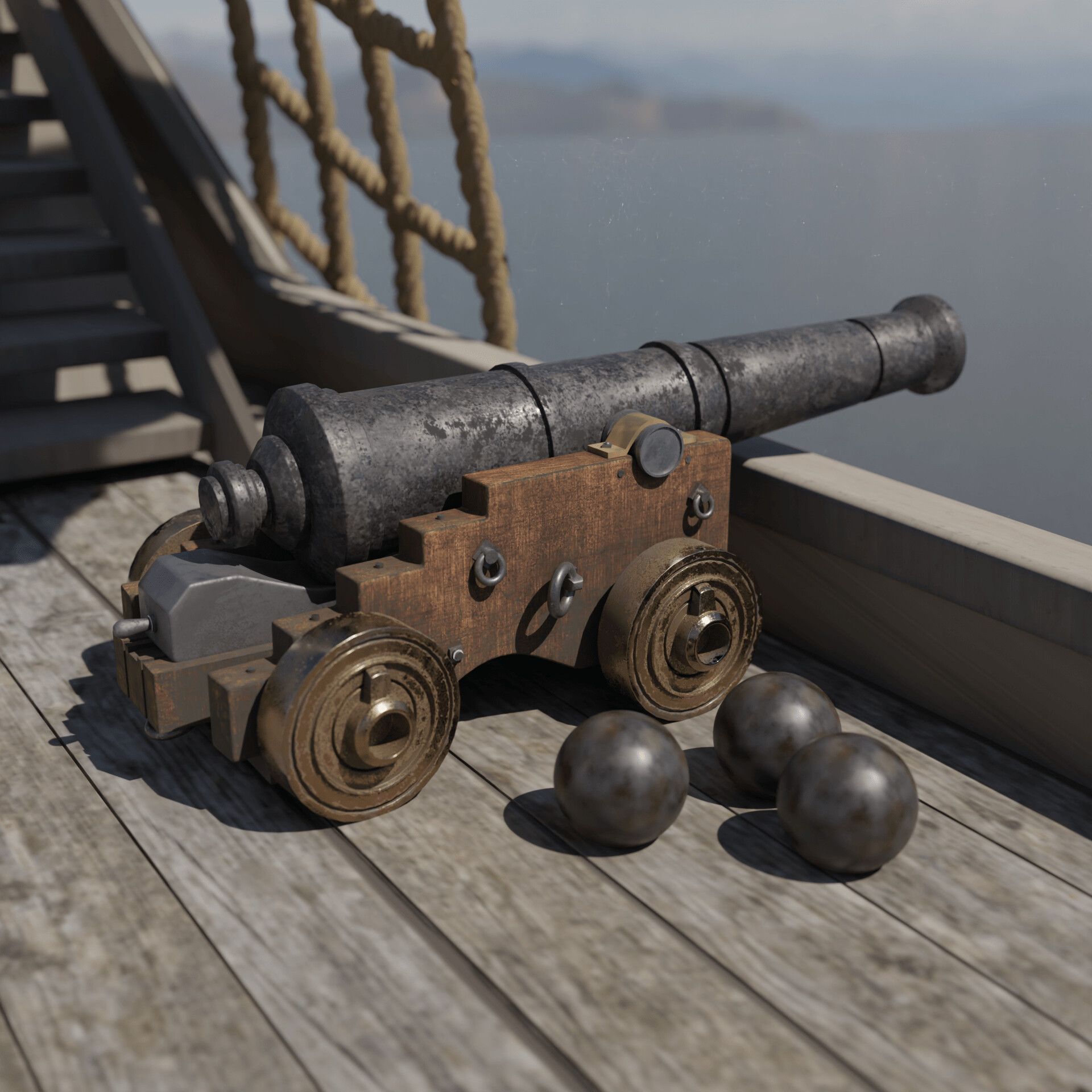 ArtStation - Pirate Ship Cannon