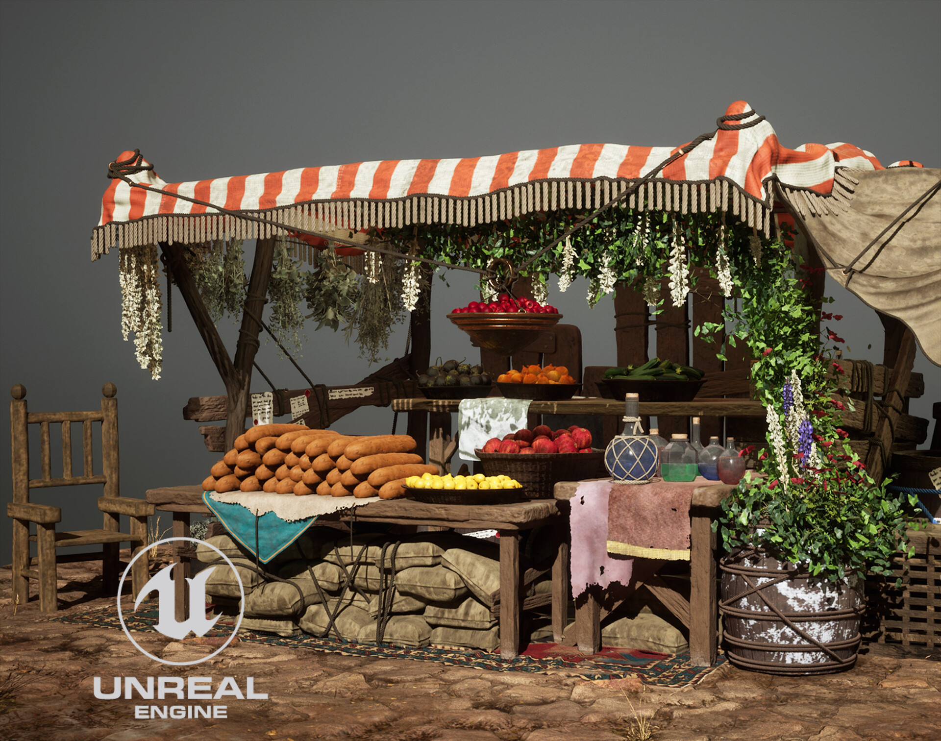 ArtStation - Merchant Stall Diorama