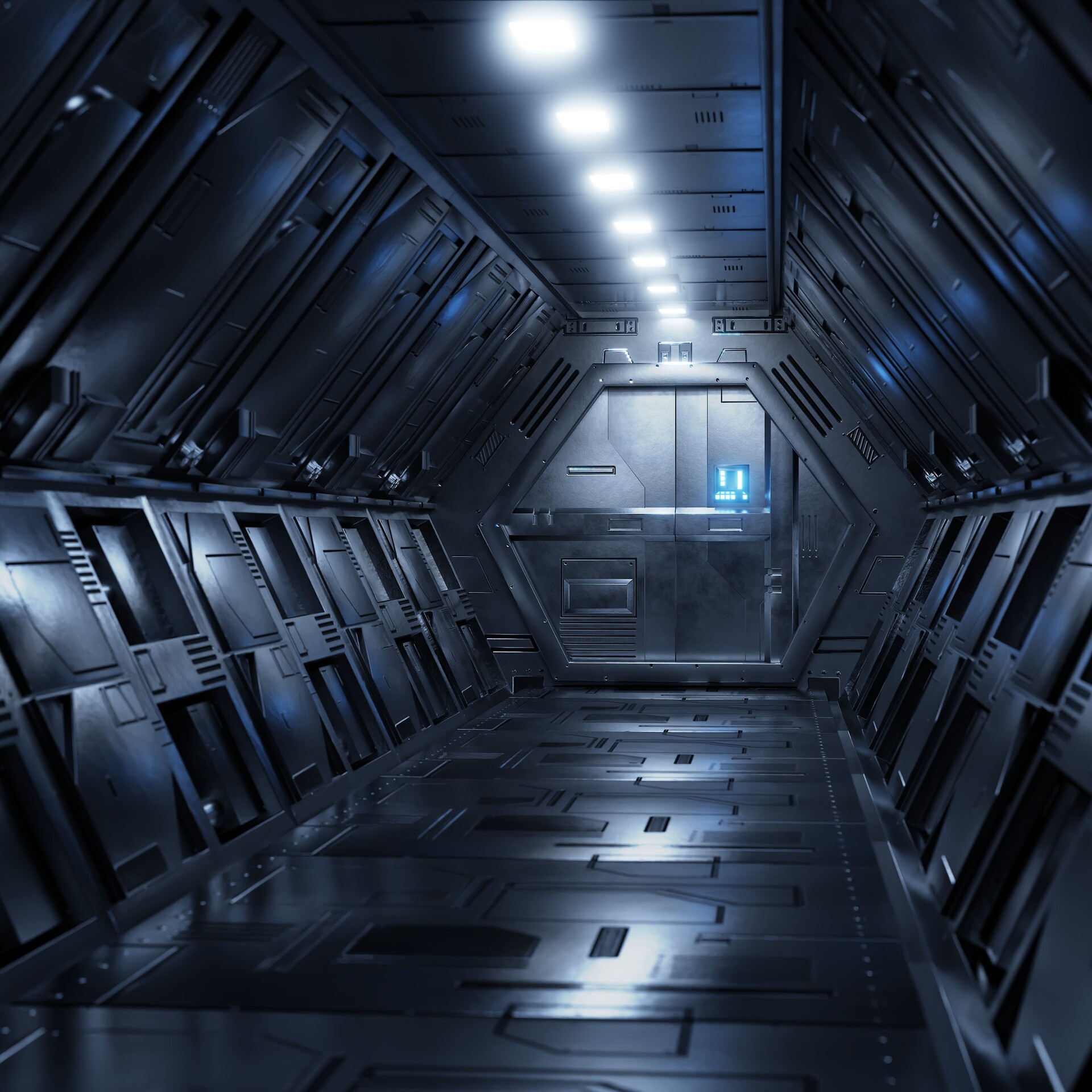 ArtStation - Sci-Fi Airlock Corridor - Blender