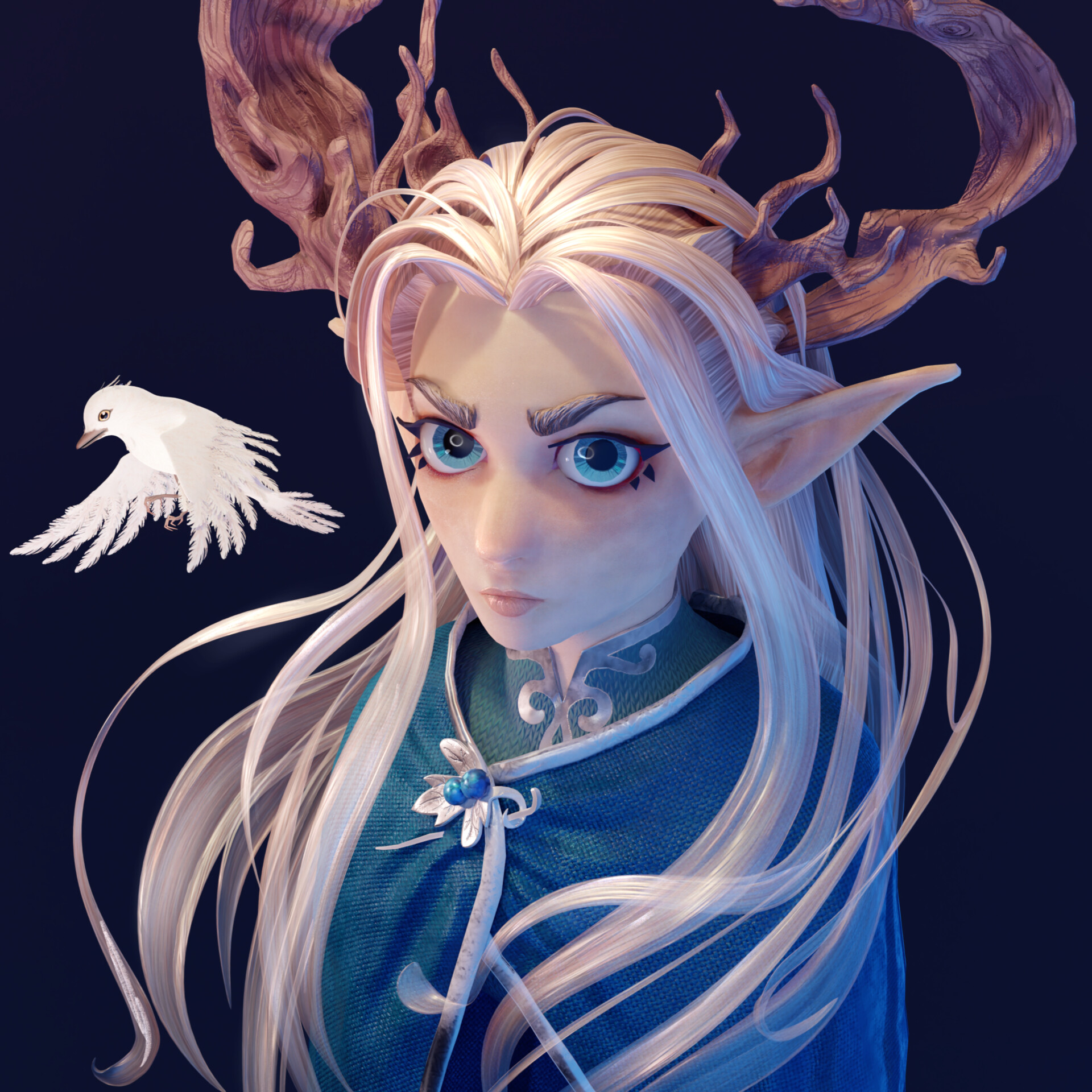 MASHA - Forest Child - Elf Warrior Bust Sculpt