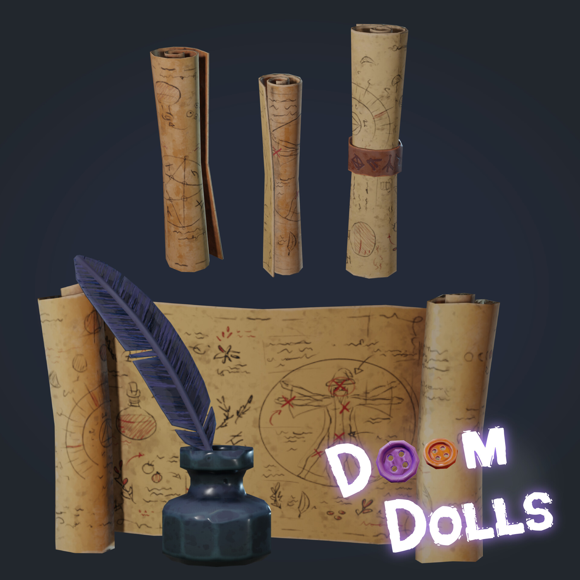 ArtStation - Doom Dolls | Scrolls & Inkwell