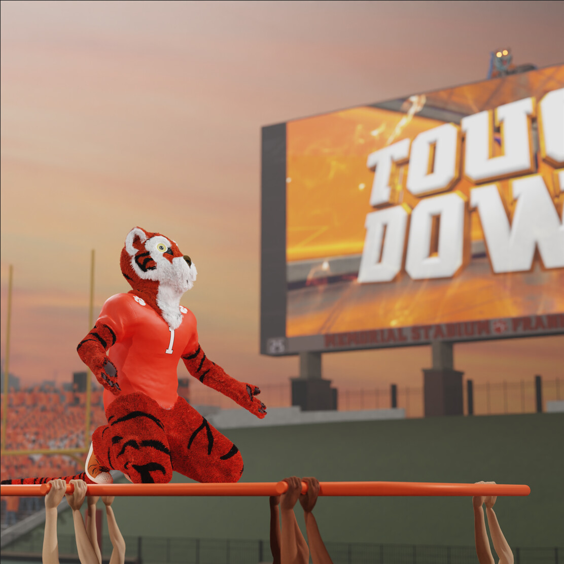 ArtStation - Clemson Tiger Mascot - Character Animation