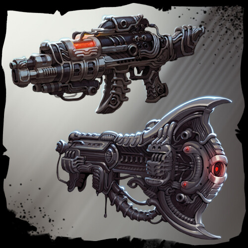 ArtStation - Biopunk weapon concept_05