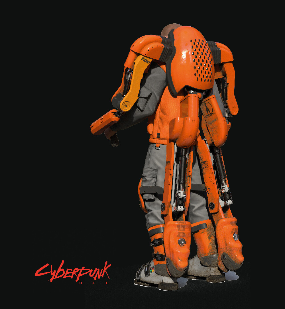 ArtStation - Cyberpunk Red Black Chrome EL-F4-NT Linear Frame