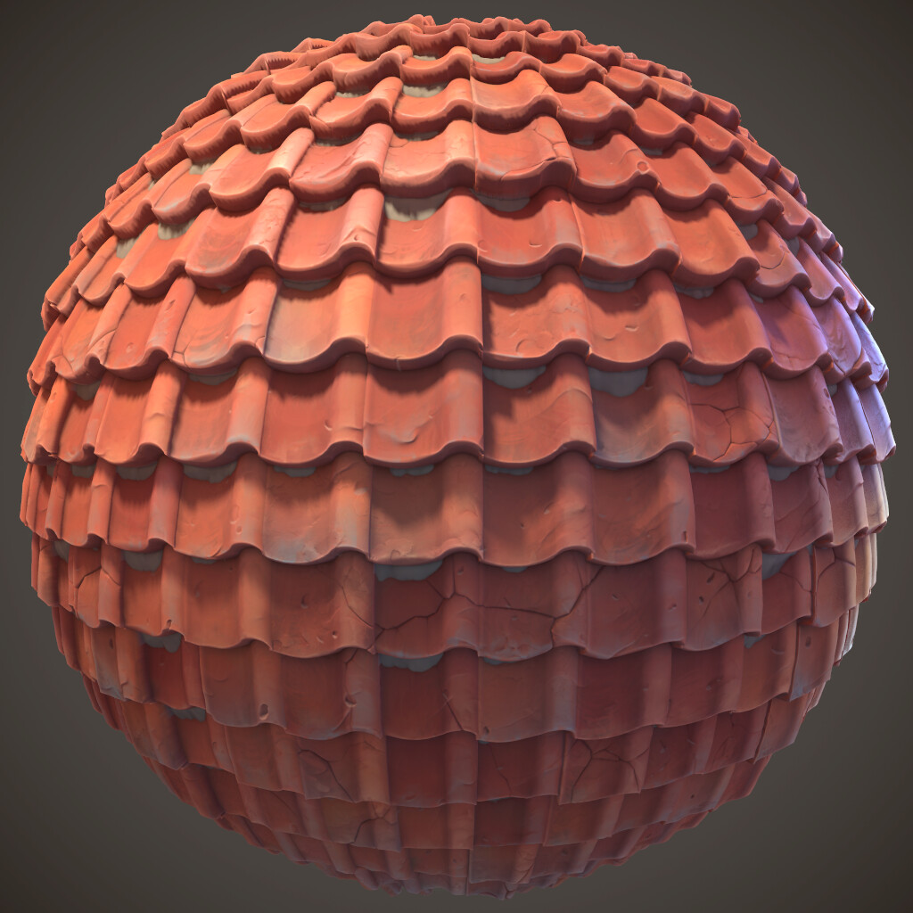 ArtStation - Stylized Roof Tile