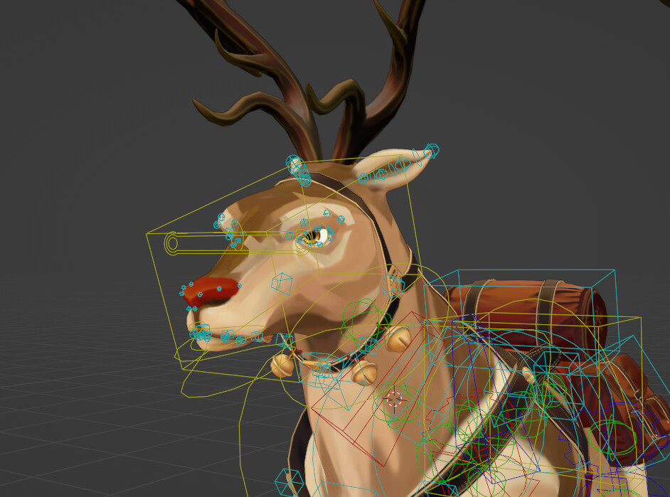 ArtStation - Reindeer rig + idle animation