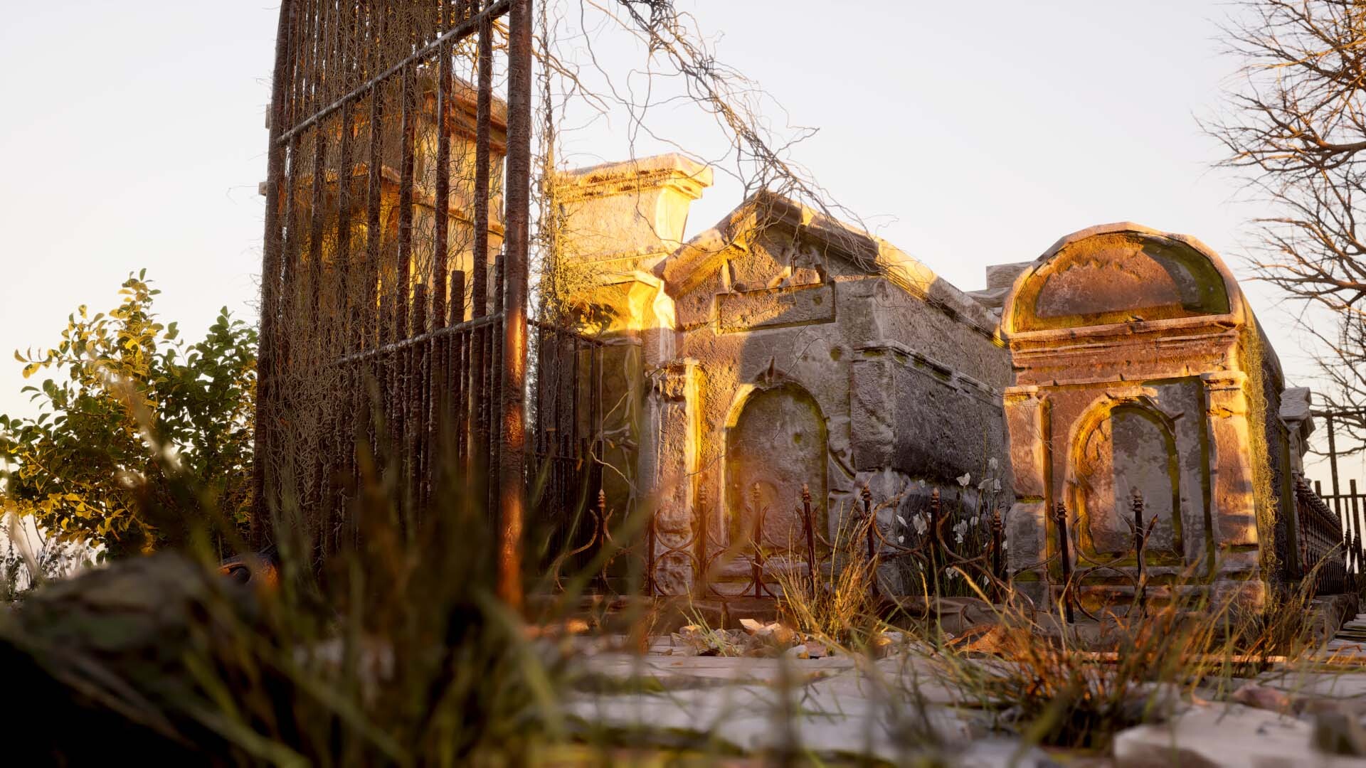 ArtStation - Abandoned apocalyptic cemetery unreal engine 5