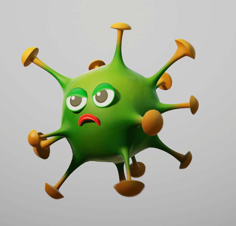 ArtStation - GREEN GERM STICKER POX