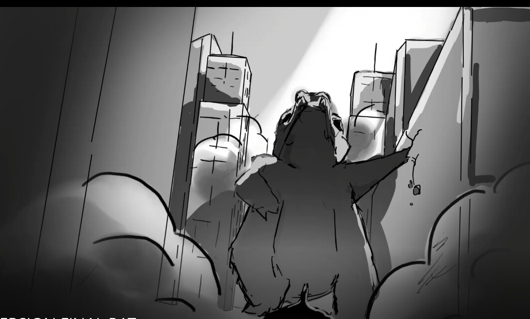 ArtStation - Storyboard Batman vs Godzilla