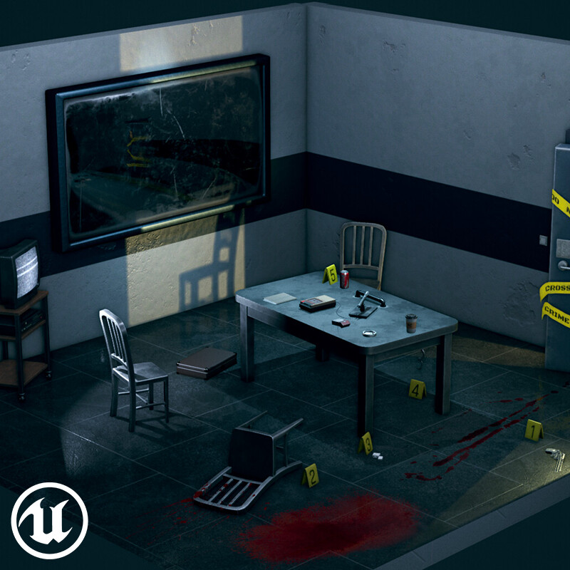 ArtStation - Interrogation Room - Diorama