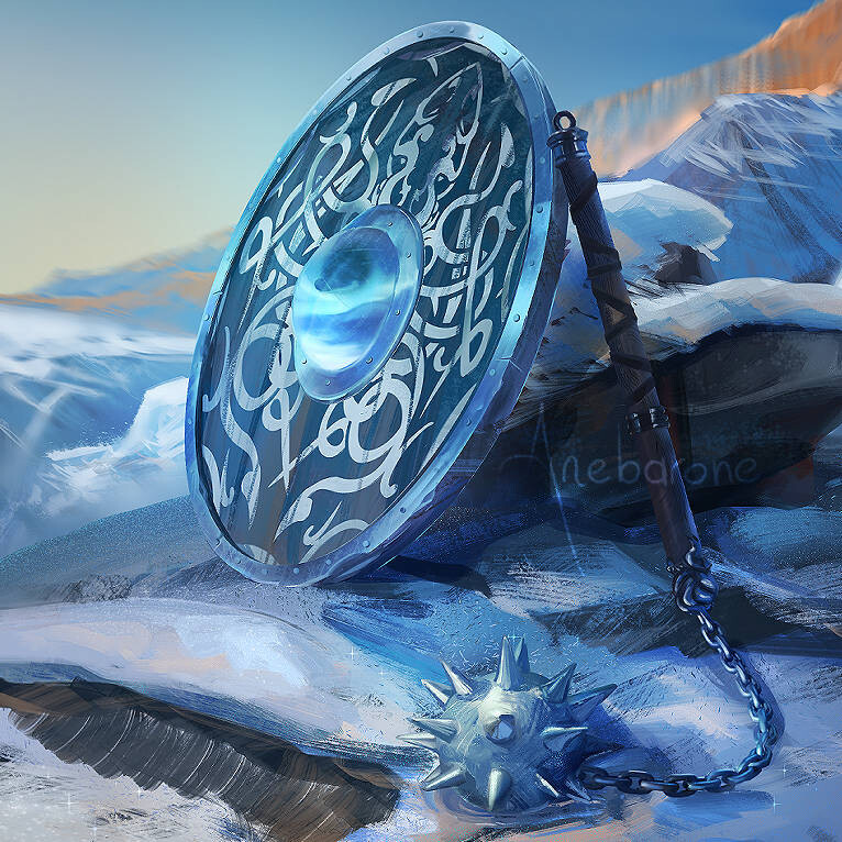 ArtStation - Kraken Shield and flail