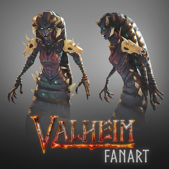 ArtStation - Leech Empress - Valheim Fanart