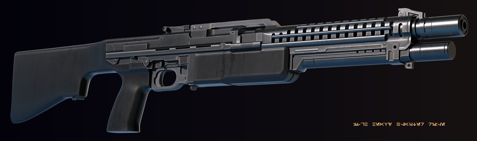 ArtStation - Flh-7 heavy blaster rifle